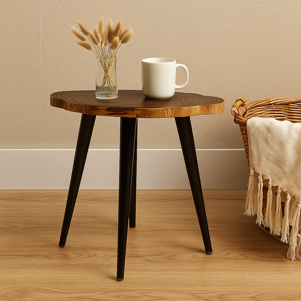 Acacia Wood Nesting Table set of 2- Translucent black – Wewood